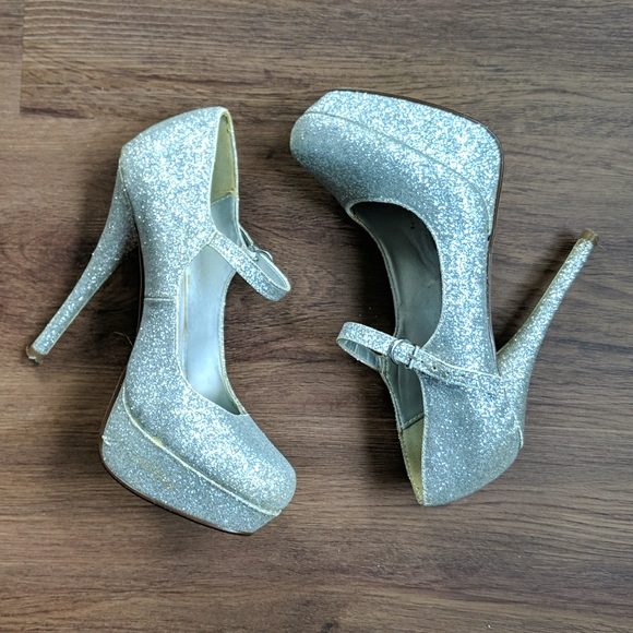 Delicious | Shoes | Delicious Womens Eiffel Glitter Mary Janes Platform ...